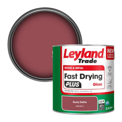Leyland Trade Wood & Metal Fast Drying PLUS Gloss Paint Rusty Dahlia ...