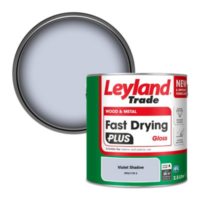 Leyland Trade Wood & Metal Fast Drying PLUS Gloss Paint Violet Shadow ...