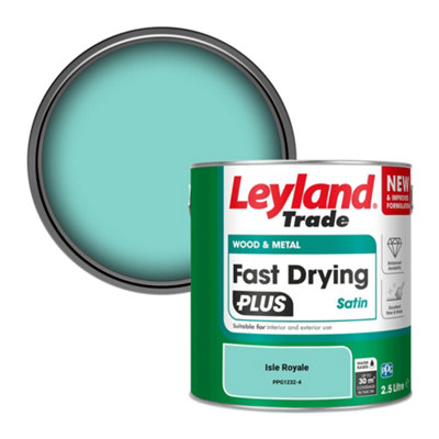 Leyland Trade Wood & Metal Fast Drying PLUS Satin Paint Isle Royale ...