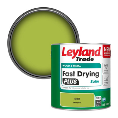 Leyland Trade Wood & Metal Fast Drying PLUS Satin Paint Mojo (PPG1220-7 ...