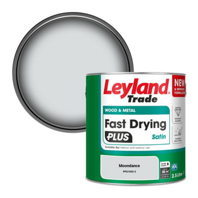 Leyland Trade Wood & Metal Fast Drying PLUS Satin Paint Moondance ...