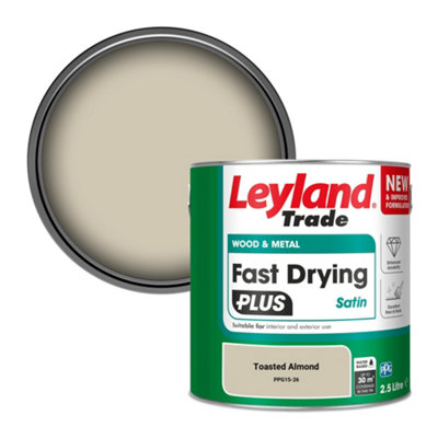 Leyland Trade Wood & Metal Fast Drying PLUS Satin Paint Toasted Almond ...