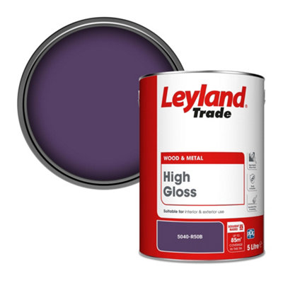 Leyland Trade Wood & Metal High Gloss Paint (5040-R50B) 5L