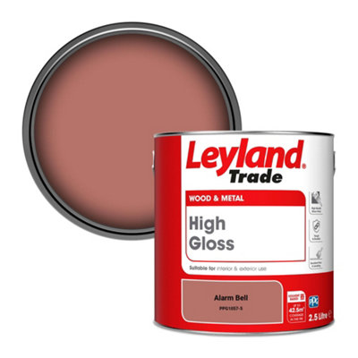 Leyland Trade Wood & Metal High Gloss Paint Alarm Bell (PPG1057-5) 2.5L