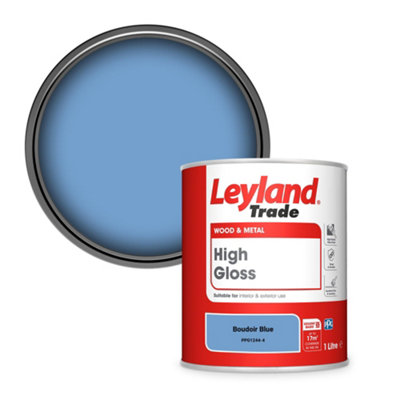 Leyland Trade Wood & Metal High Gloss Paint Boudoir Blue (PPG1244-4) 1L