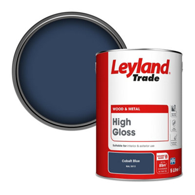 Leyland Trade Wood & Metal High Gloss Paint Cobalt Blue (RAL 5013) 5L