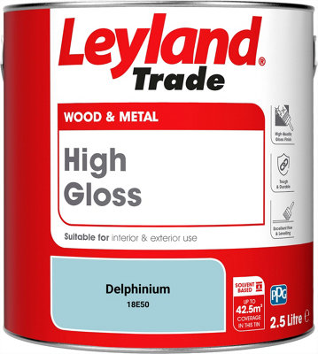 Leyland Trade Wood & Metal High Gloss Paint Delphinium (18E50) 2.5L