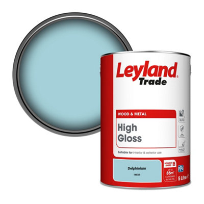 Leyland Trade Wood & Metal High Gloss Paint Delphinium (18E50) 5L