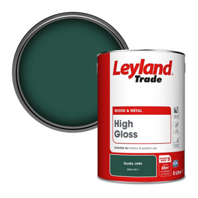 Leyland Trade Wood & Metal High Gloss Paint Dusky Jade (PPG1143-7) 5L