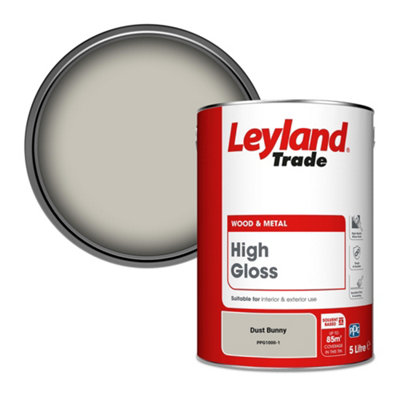 Leyland Trade Wood & Metal High Gloss Paint Dust Bunny (PPG1000-1) 5L