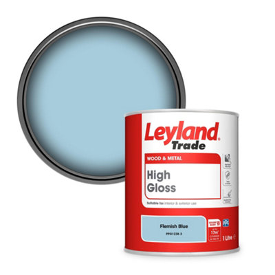 Leyland Trade Wood & Metal High Gloss Paint Flemish Blue (PPG1238-3) 1L
