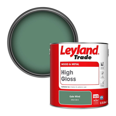 Leyland Trade Wood & Metal High Gloss Paint Gale Wind (PPG1139-5) 2.5L