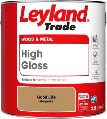 Leyland Trade Wood & Metal High Gloss Paint Good Life (PPG1090-5) 2.5L