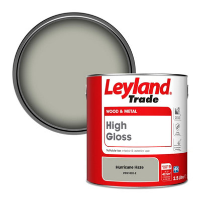 Leyland Trade Wood & Metal High Gloss Paint Hurricane Haze (PPG1032-2) 2.5L