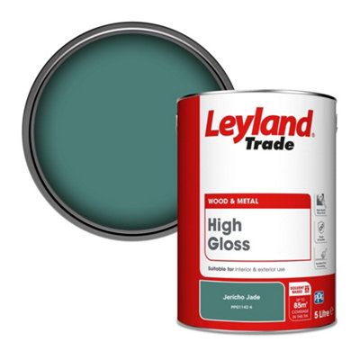 Leyland Trade Wood & Metal High Gloss Paint Jericho Jade (PPG1142-6) 5L