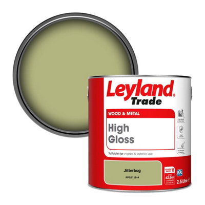 Leyland Trade Wood & Metal High Gloss Paint Jitterbug (PPG1118-4) 2.5L