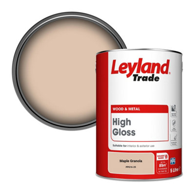 LEYLAND TRADE WOOD & METAL HIGH GLOSS PAINT MAPLE GRANOLA (PPG16-25) 5L