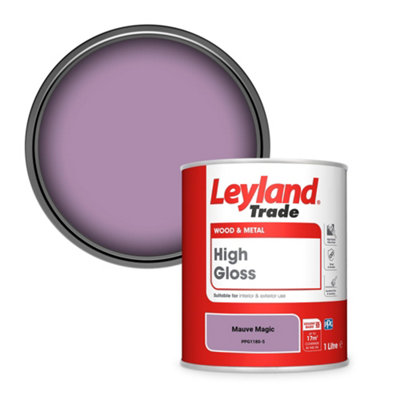 Leyland Trade Wood & Metal High Gloss Paint Mauve Magic (PPG1180-5) 1L