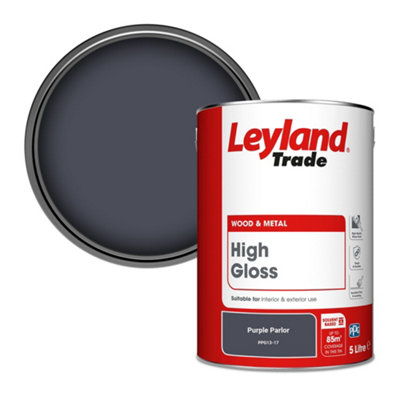 Leyland Trade Wood & Metal High Gloss Paint Purple Parlor (PPG13-17) 5L