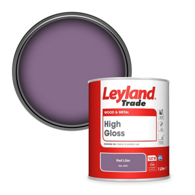 Leyland Trade Wood & Metal High Gloss Paint Red Lilac (RAL 4001) 1L