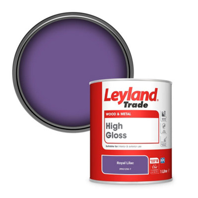 Leyland Trade Wood & Metal High Gloss Paint Royal Lilac (PPG1250-7) 1L