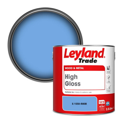 Leyland Trade Wood & Metal High Gloss Paint (S 1550-R80B) 2.5L
