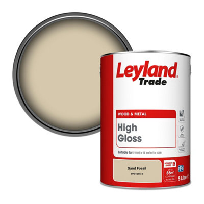 Leyland Trade Wood & Metal High Gloss Paint Sand Fossil (PPG1098-3) 5L