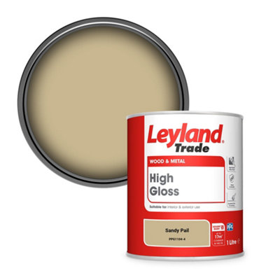 Leyland Trade Wood & Metal High Gloss Paint Sandy Pail (PPG1104-4) 1L