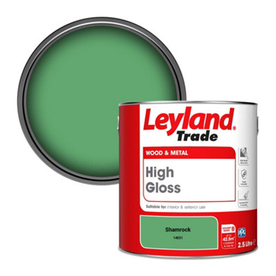 Leyland Trade Wood & Metal High Gloss Paint Shamrock (14E51) 2.5L