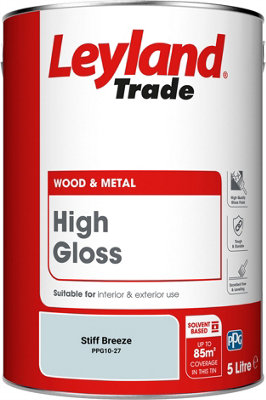 LEYLAND TRADE WOOD & METAL HIGH GLOSS PAINT STIFF BREEZE (PPG10-27) 5L