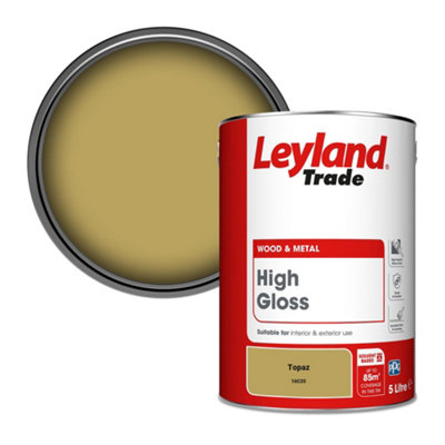 Leyland Trade Wood & Metal High Gloss Paint Topaz (10C35) 5L