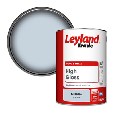 Leyland Trade Wood & Metal High Gloss Paint Twinkle Blue (PPG1165-2) 5L
