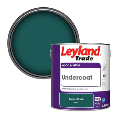 Leyland Trade Wood & Metal Undercoat Paint Amulet Green (16D45) 2.5L