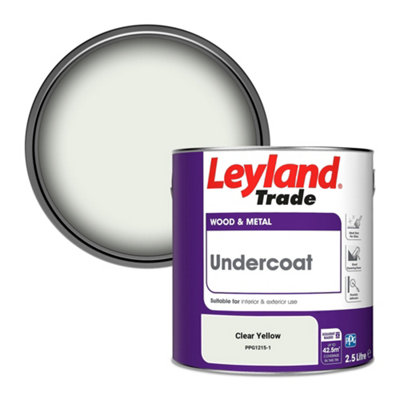 Leyland Trade Wood & Metal Undercoat Paint Clear Yellow (PPG1215-1) 2.5L