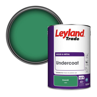 Leyland Trade Wood & Metal Undercoat Paint Emerald (14E53) 5L