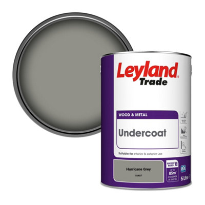 Leyland Trade Wood & Metal Undercoat Paint Hurricane Grey (10A07) 5L