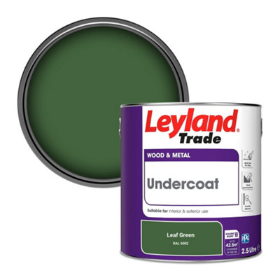 Leyland Trade Wood & Metal Undercoat Paint Leaf Green (RAL 6002) 2.5L