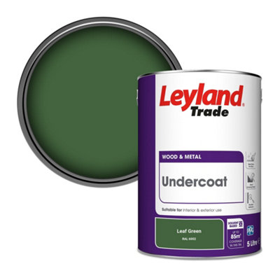 Leyland Trade Wood & Metal Undercoat Paint Leaf Green (RAL 6002) 5L