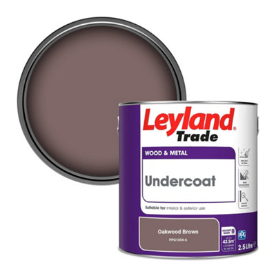 Leyland Trade Wood & Metal Undercoat Paint Oakwood Brown (PPG1054-6) 2.5L
