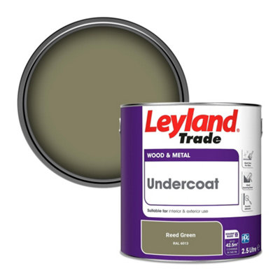 Leyland Trade Wood & Metal Undercoat Paint Reed Green (RAL 6013) 2.5L