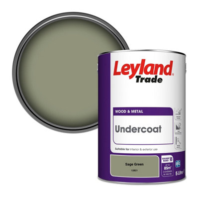 Leyland Trade Wood & Metal Undercoat Paint Sage Green (12B21) 5L