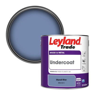 Leyland Trade Wood & Metal Undercoat Paint Skysail Blue (PPG1167-5) 2.5L