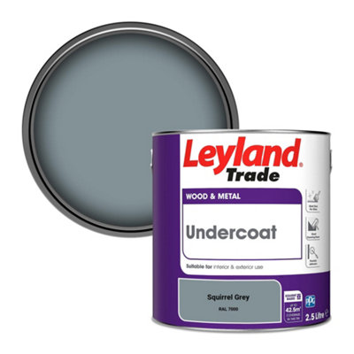 Leyland Trade Wood & Metal Undercoat Paint Squirrel Grey (RAL 7000) 2.5L