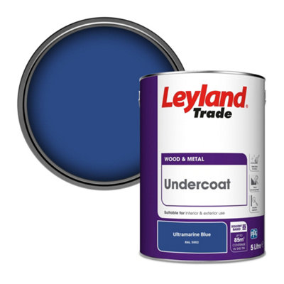Leyland Trade Wood & Metal Undercoat Paint Ultramarine Blue (RAL 5002) 5L