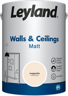 Leyland Walls & Ceilings Magnolia Matt Paint 5L