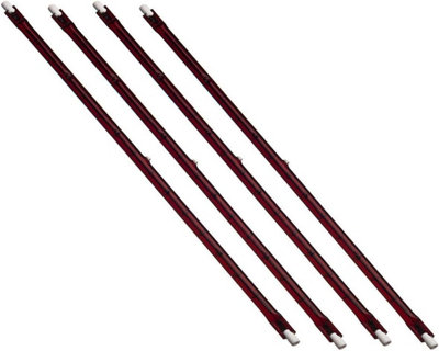 LiangDi Four Pack 1.4 kW 348 mm 230 Volt Ruby R7 Push Fit Heater Lamp Bulb