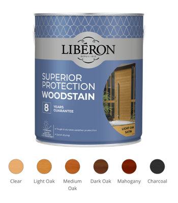Liberon High Protection Woodstain - Satin - Light Oak - 2.5L | DIY at B&Q