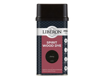 Liberon Spirit Wood Dye in Rich Ebony - 250ml for Stunning Wood Finishes
