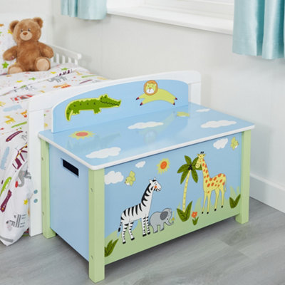 Liberty House Toys Kid's Blue Safari Big Toy Box