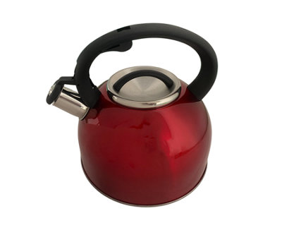 Liberty Leisure 3L Stainless Steel Whistling Kettle in Red